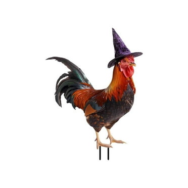 Metal Wall Mount Rooster Welcome Bell Rustic Farm/Yard/Garden/Patio ...