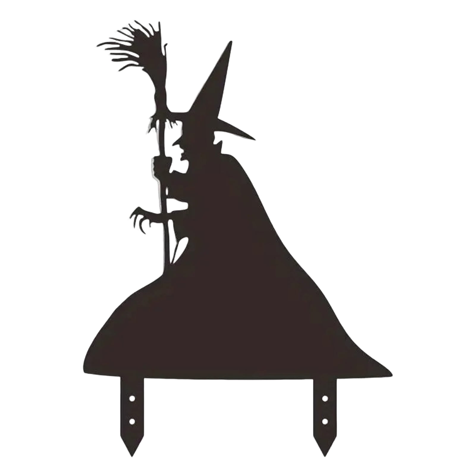 Halloween Metal Yard Sign Black Pumpkin Witch Bat Cat Ghost Silhouette ...