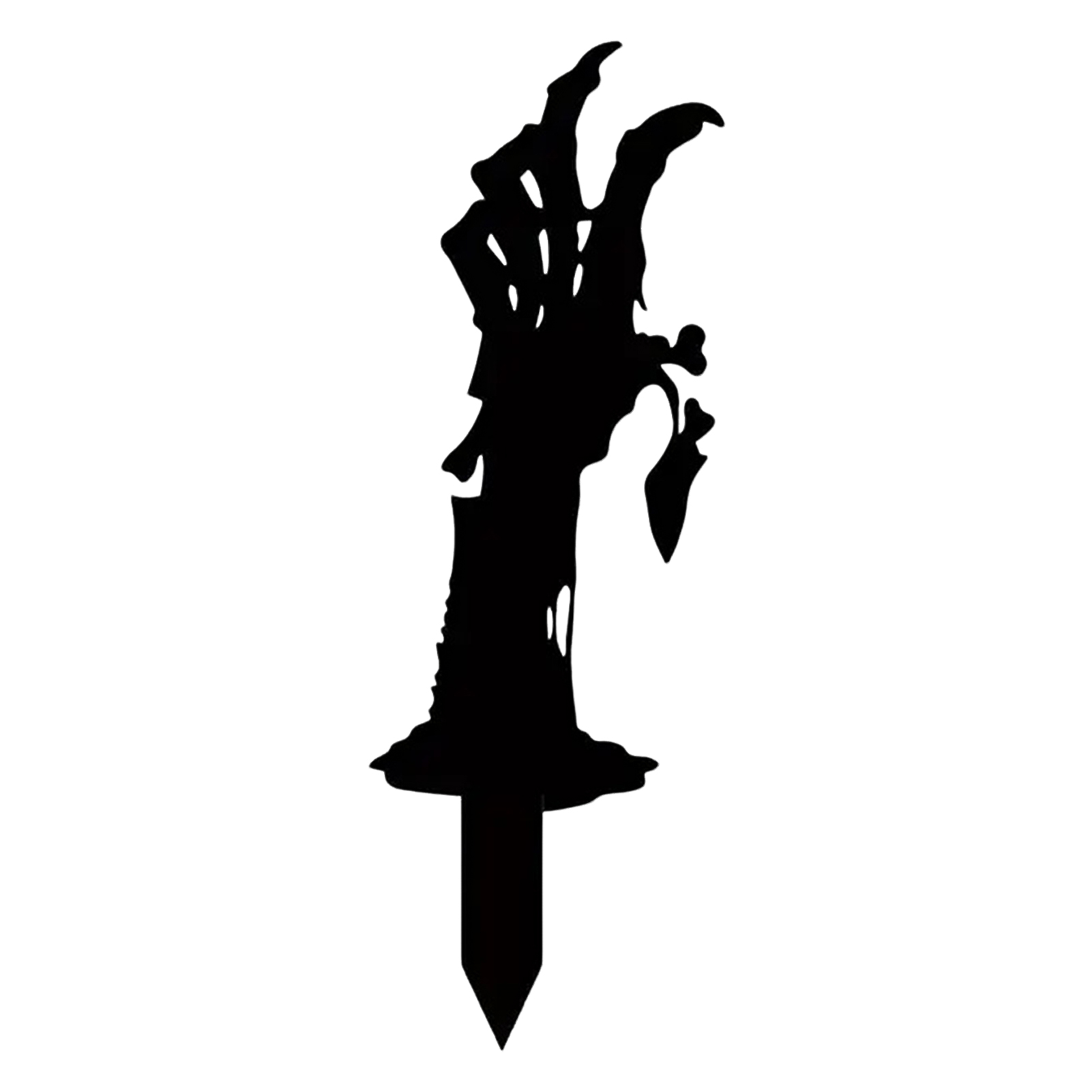 Halloween Metal Yard Sign Black Pumpkin Witch Bat Cat Ghost Silhouette ...