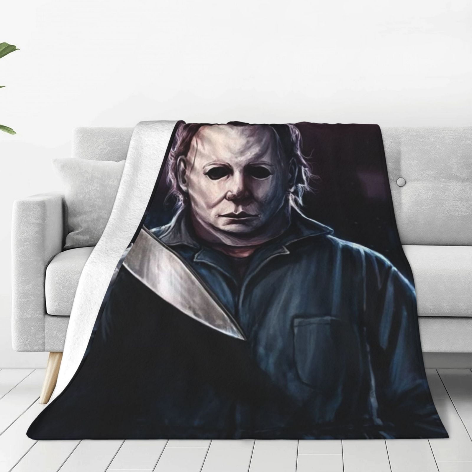 Halloween Michael Myers Flannel Blanket Cozy Ultra-Soft Micro Fleece ...