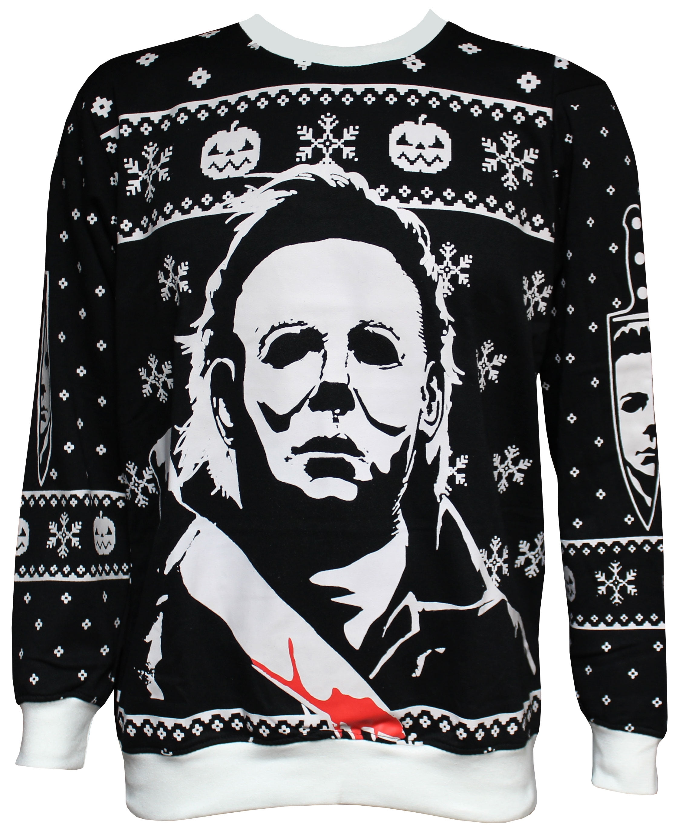 Halloween Michael Myers Holiday Sweater, Black, X-Large - Walmart.com