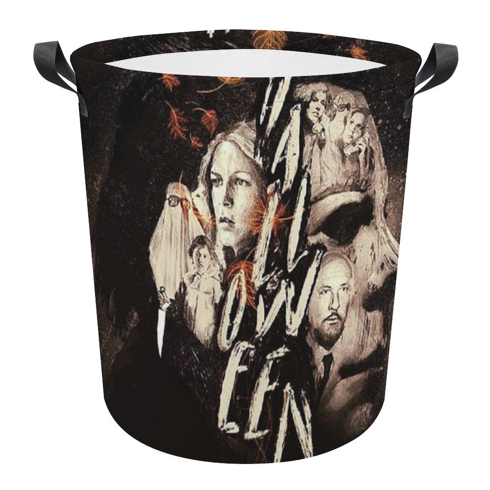 Halloween Michael Myers Horror Circular Laundry Hamper Foldable Large ...