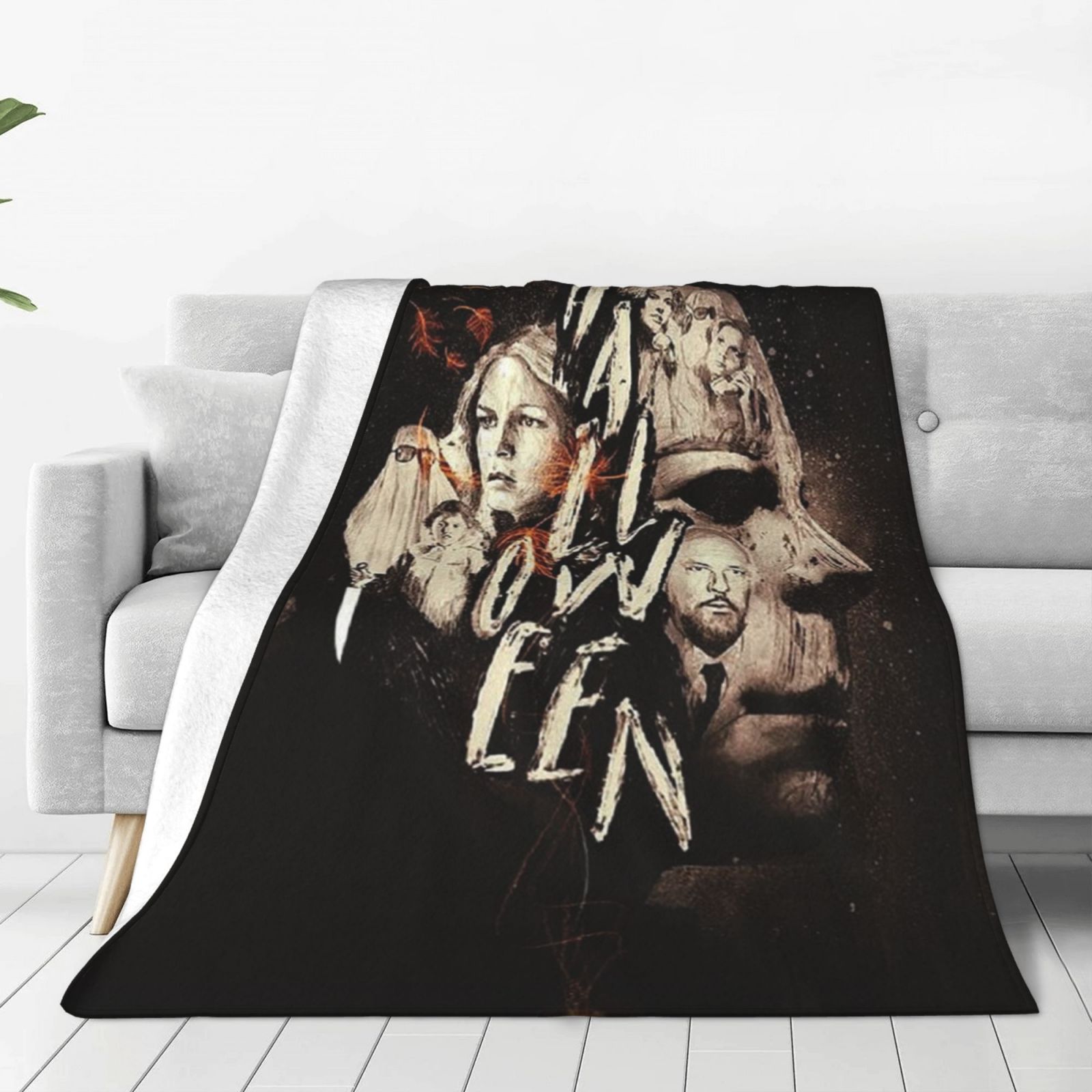 Halloween Michael Myers Horror Flannel Blanket Cozy Ultra-Soft Micro ...