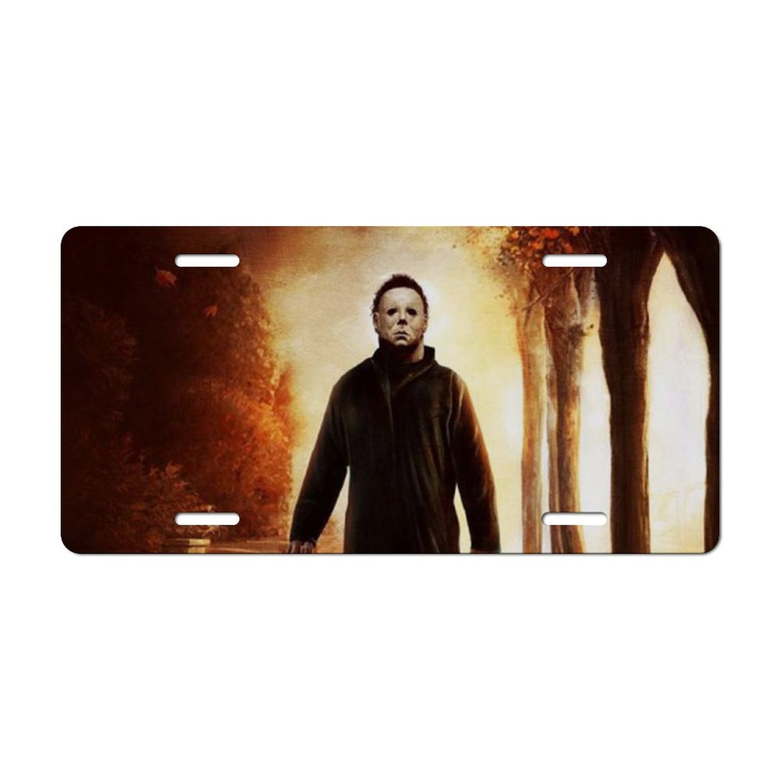 Halloween Michael Myers Horror License Plate Cover Aluminum For Various ...