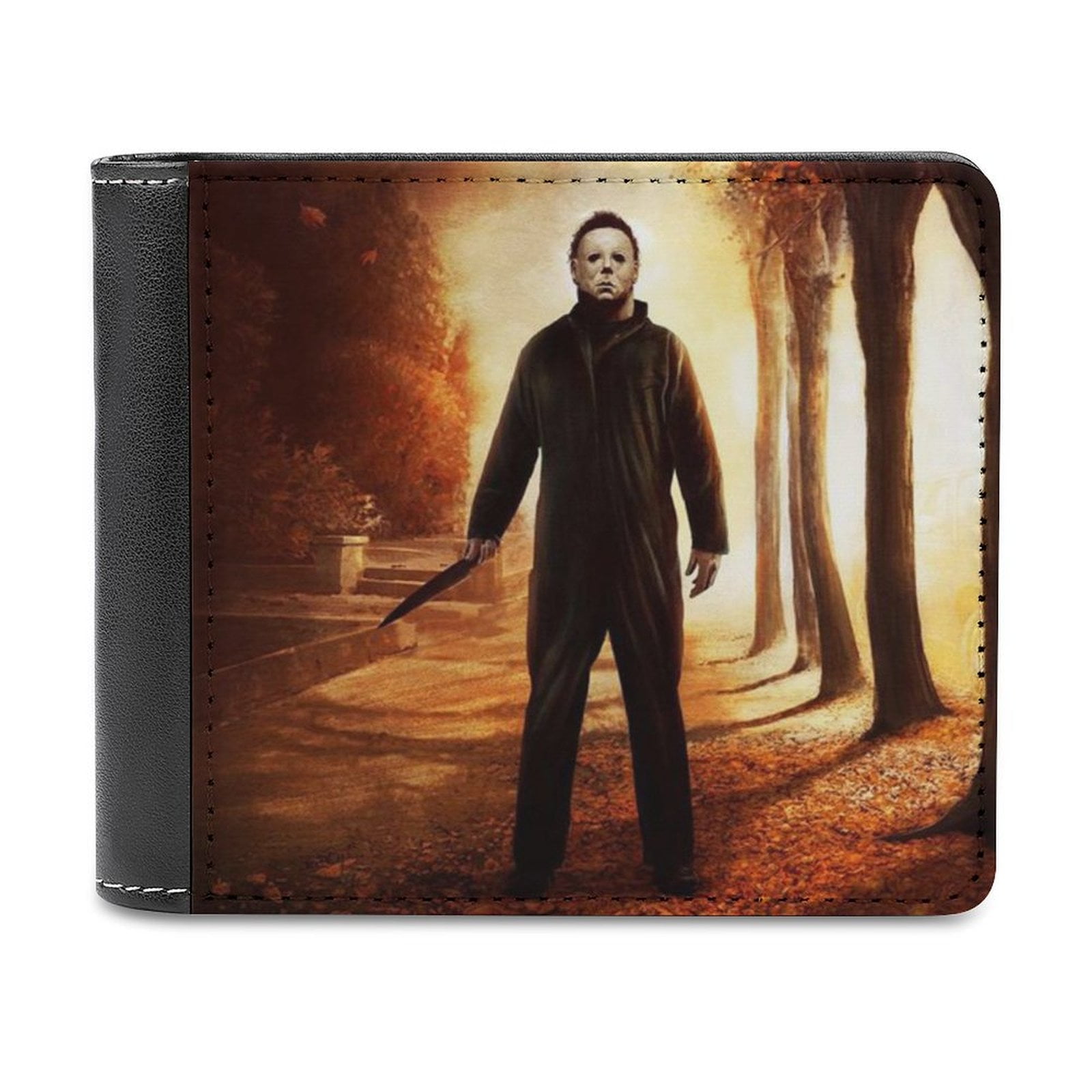 Halloween Michael Myers Horror PU Leather Wallet With Card Slots Bifold ...