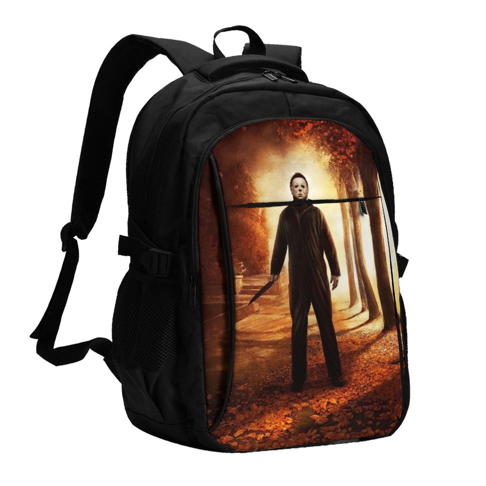 Halloween Michael Myers Horror Unisex Backpack USB Daypack Large ...