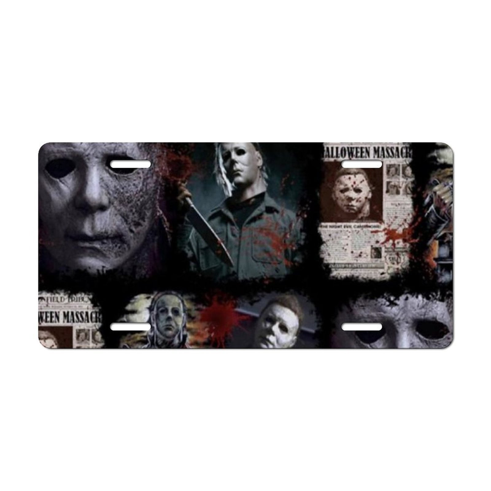 Halloween Michael Myers License Plate Cover Aluminum For Various Car ...