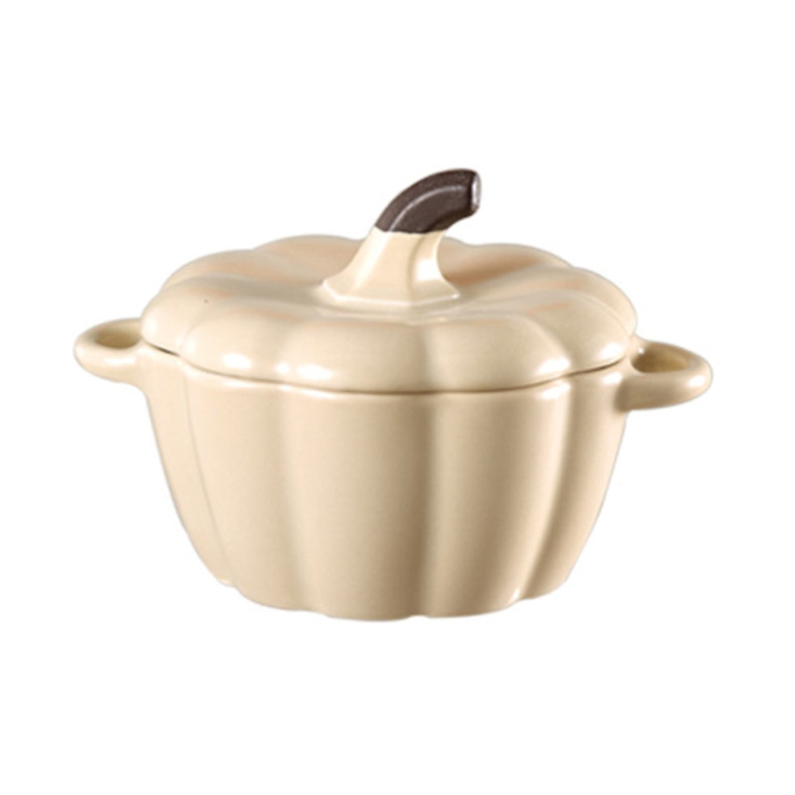 Halloween Mini Ceramic Pumpkin Soup Bowl with Lid，Cute Small Pumpkin ...