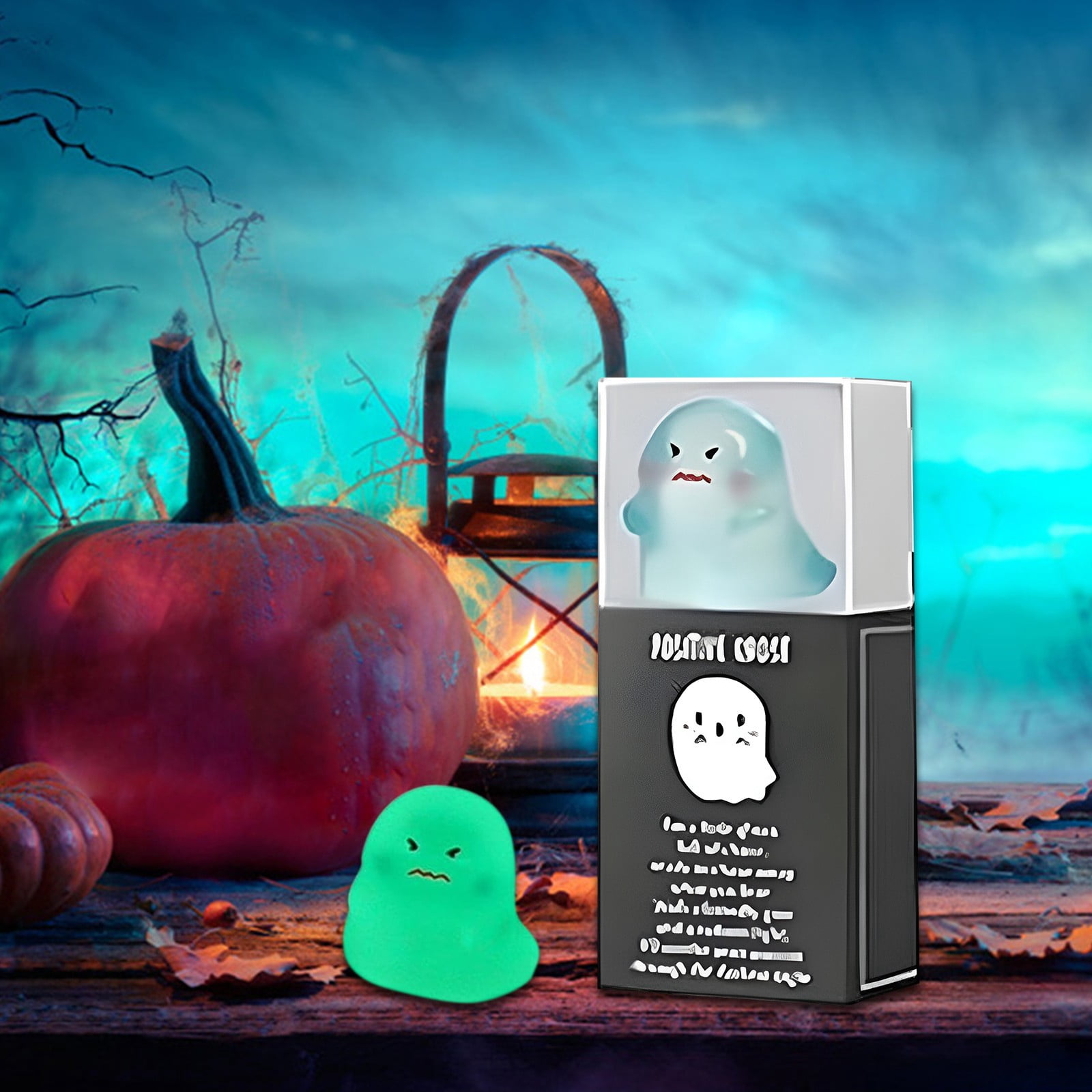Halloween Mini Ghost Figures, Luminous Small Little Ghost Figurine with ...