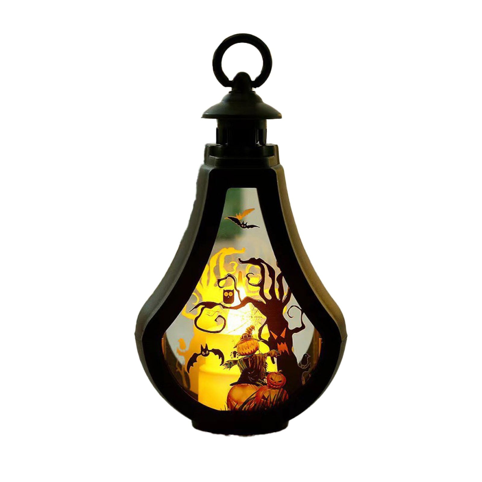 Halloween Mini Lantern Decorations with LED Candle – Portable Handheld ...