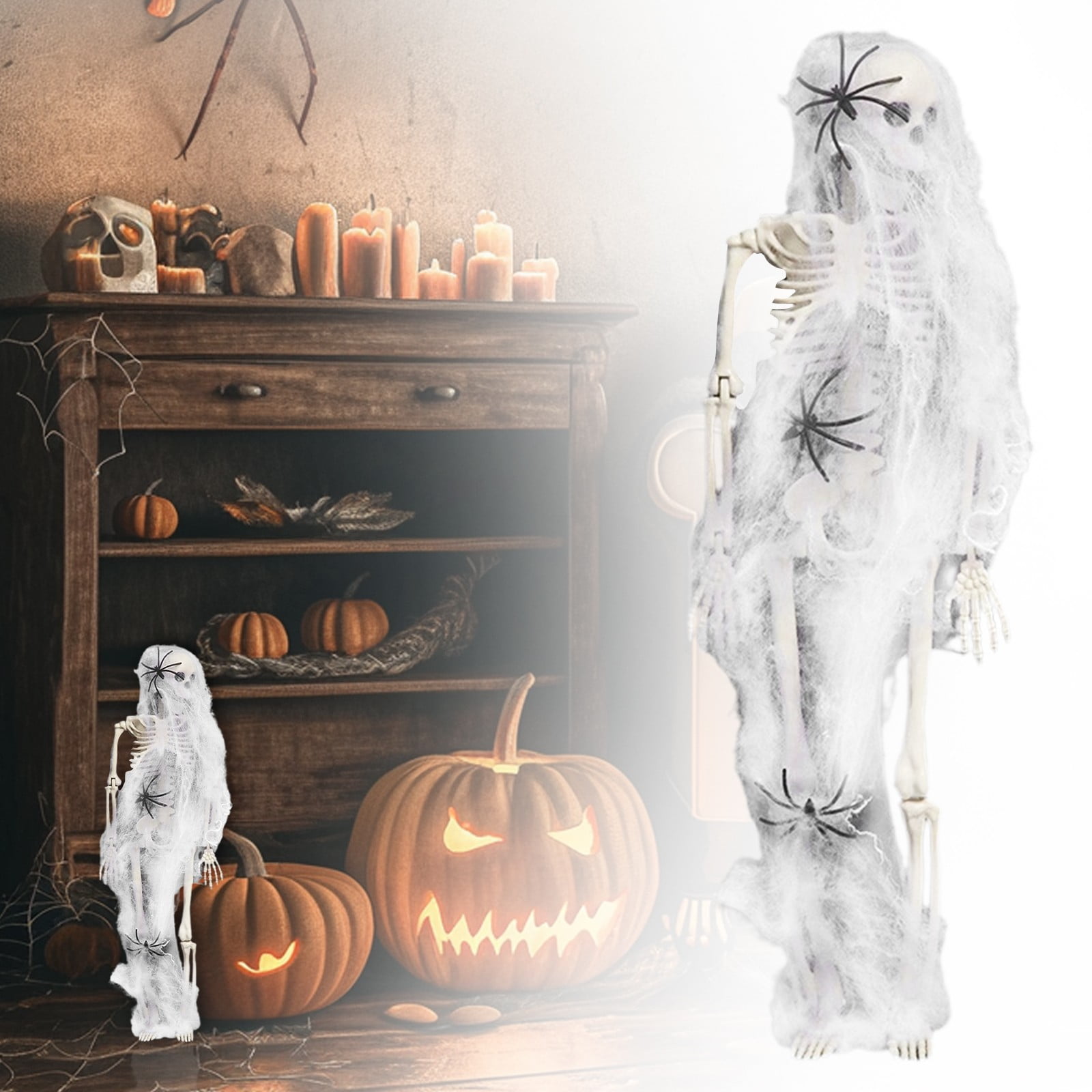 Halloween Mini Skeleton Figurine Decoration, Halloween posable Skeleton ...