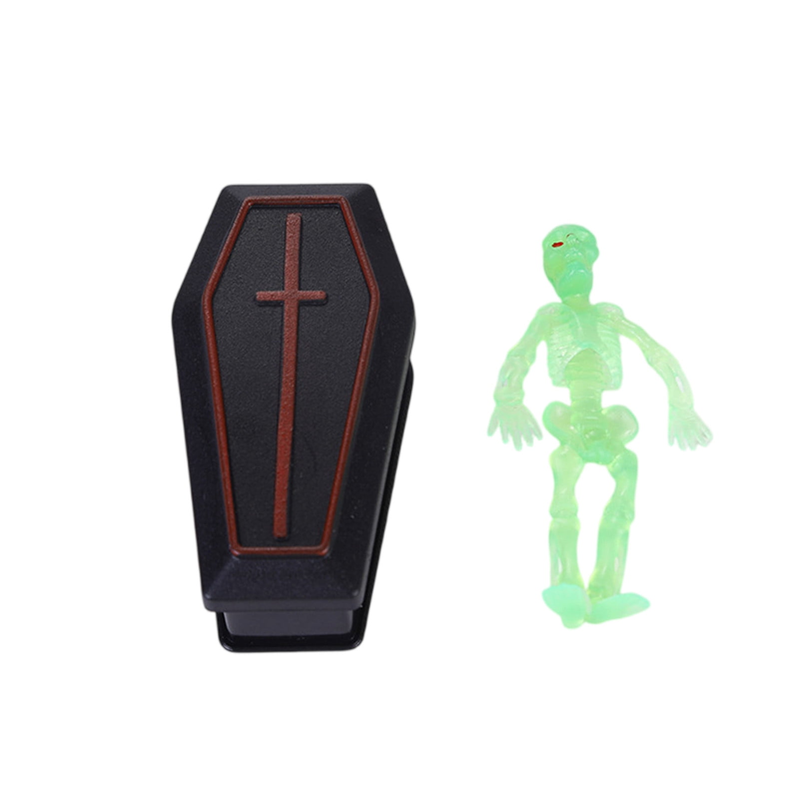 Halloween Miniature Coffin & Skeleton Set, A Tiny 2.7-Inch Crypt for ...