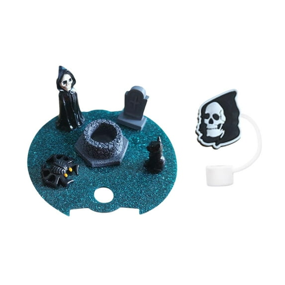 Halloween Miniature Graveyard Decoration Set, Spooky Mummy Tombstone ...