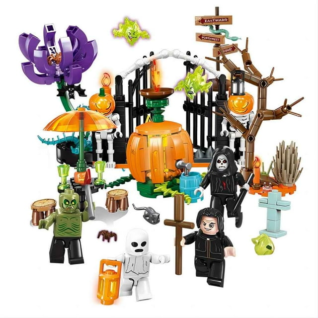 Halloween Minifigure Building Blocks Kit for Kids ，Ghost Action Figures ...