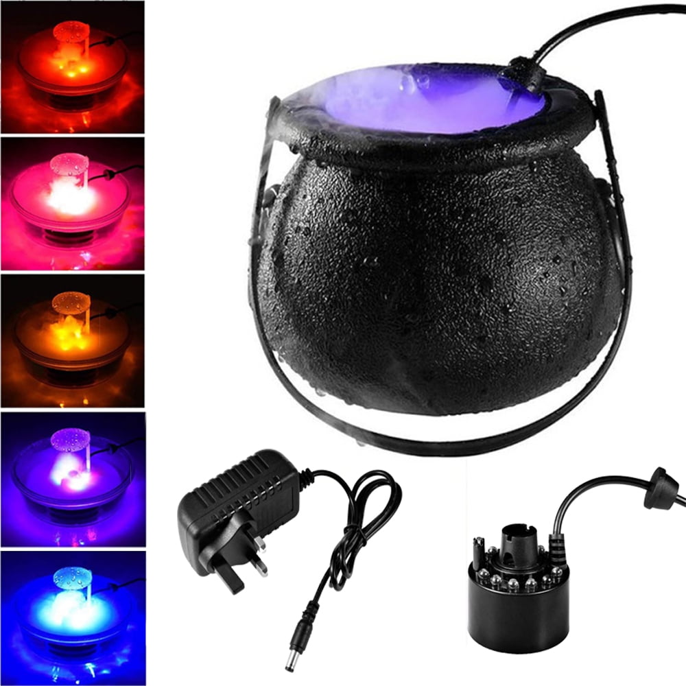 Halloween Mist Maker Fogger, Witch Cauldron Fog Maker Water Fountain ...