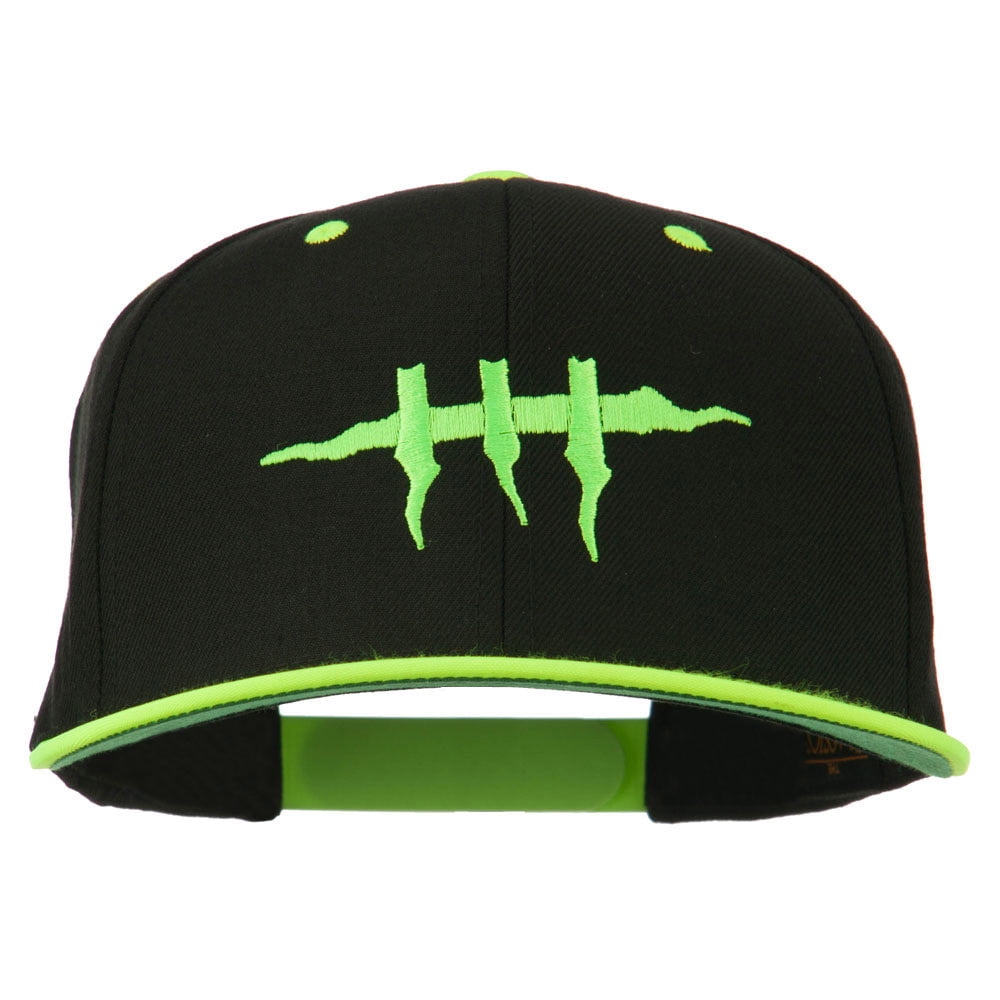 Halloween Monster Stitches Embroidered Snapback Cap - Neon Yellow OSFM ...