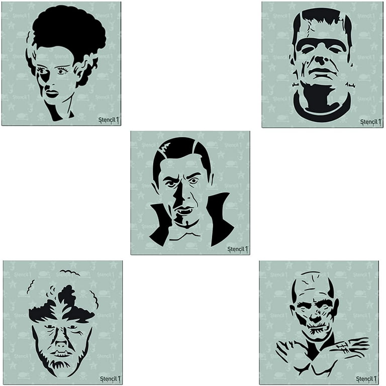Frankenstein Stencil Easy Vintage Monster Frankenstein Head, Halloween