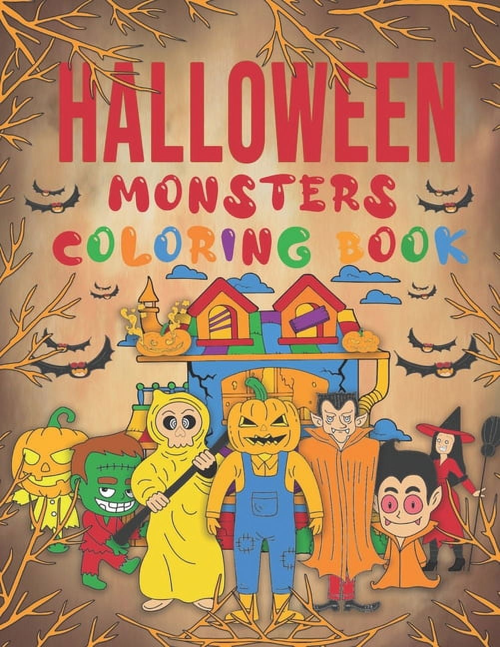 Halloween Monsters Coloring book: Halloween characters coloring book ...