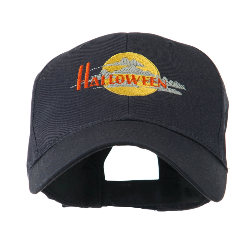 Halloween Moon Embroidered Cap - Navy OSFM - Walmart.com