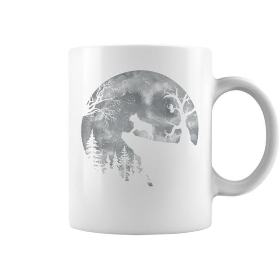 Halloween Moonlight With Dog Howl In Moon Frenchie Halloween Coffee ...