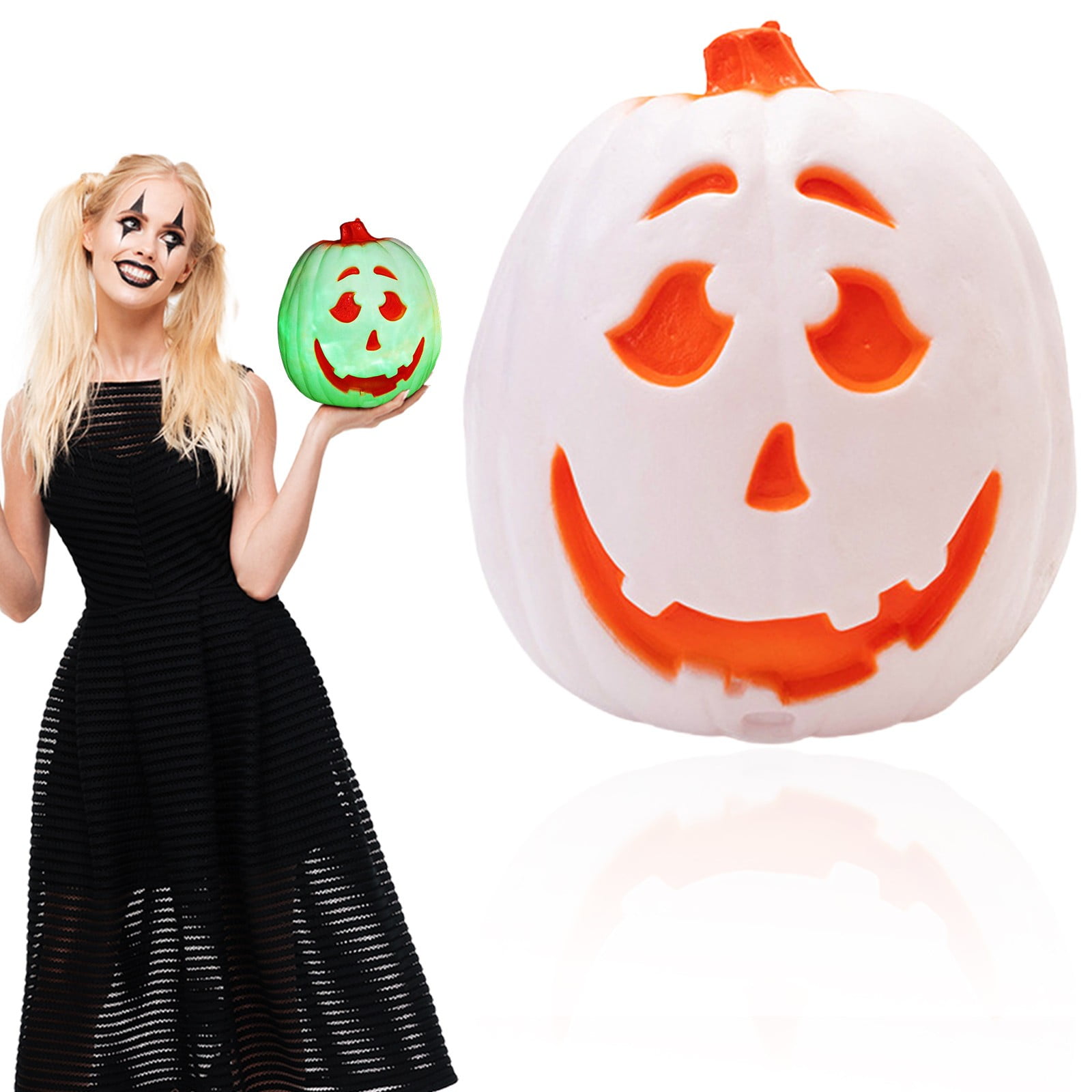 Halloween Motion Activated Pumpkin Light - 7 Color Changing LED Decor ...