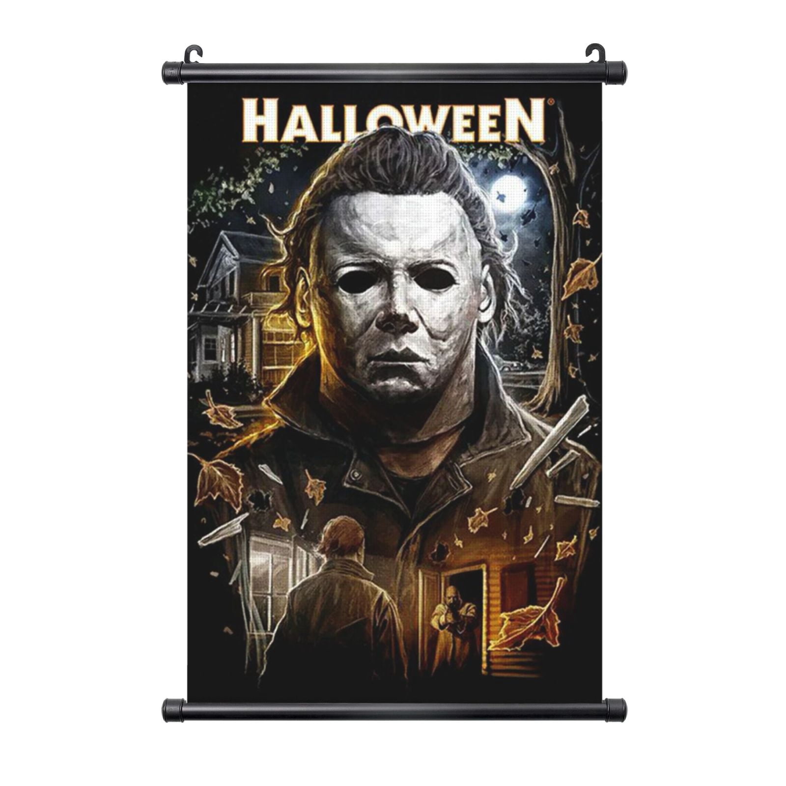Halloween Movie Michael Myers Black Plastic Shaft Hanging Poster Decor ...