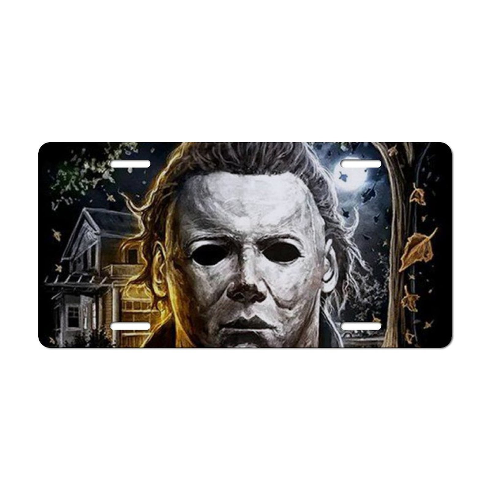 Halloween Movie Michael Myers License Plate Cover Aluminum For Various ...