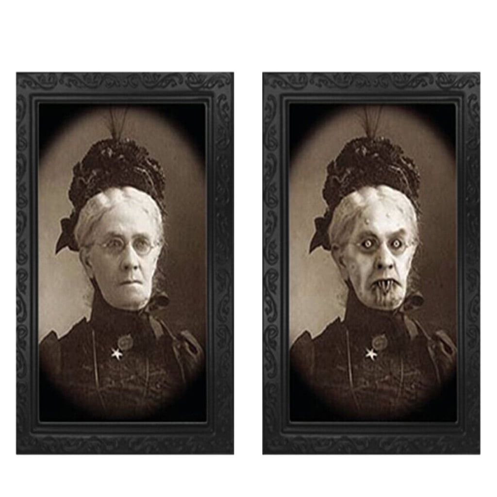 Halloween Moving Picture Frame,Halloween Decorations Scary Wall Decor ...