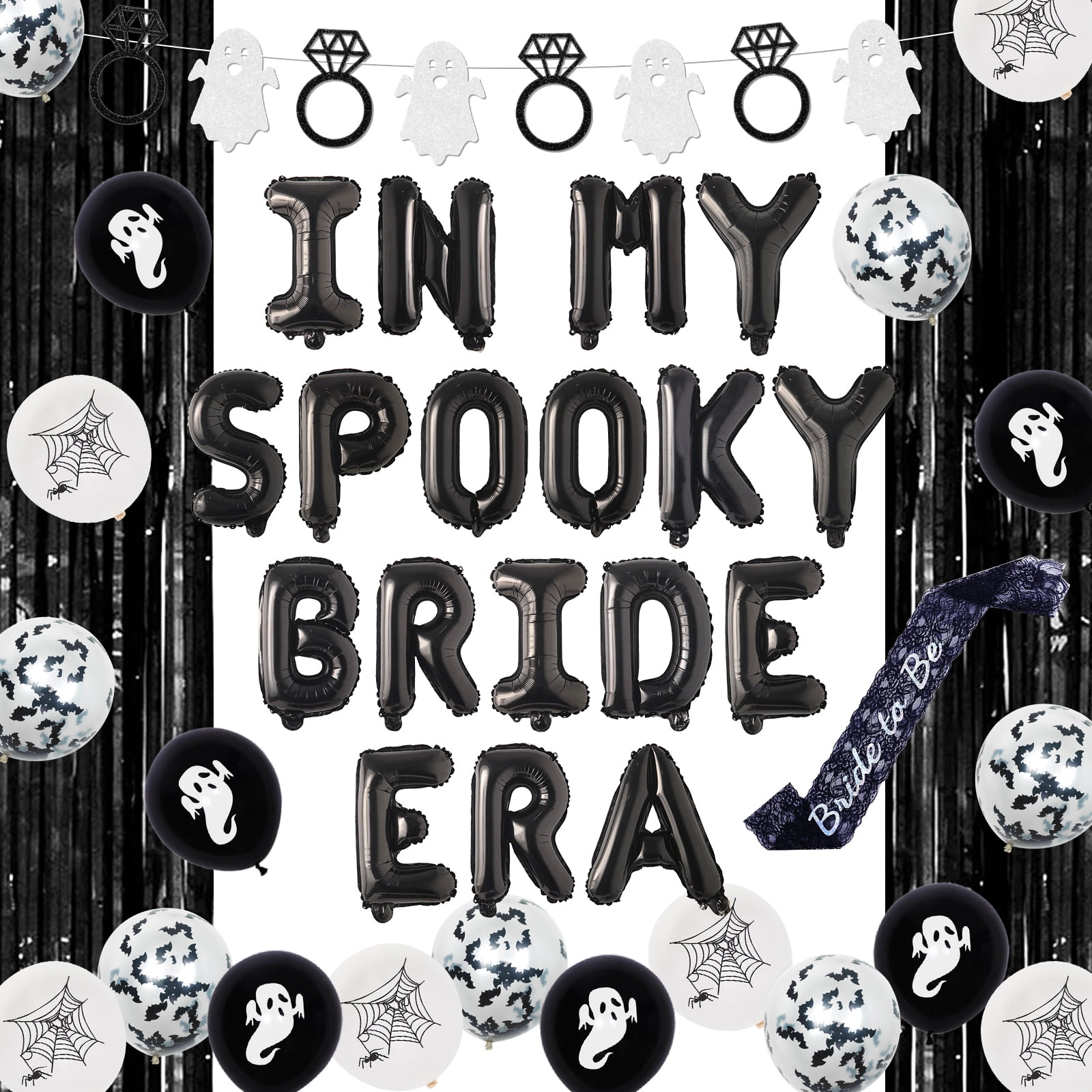 Halloween in My Spooky Bride Era Bachelorette Party Decorations I Do ...