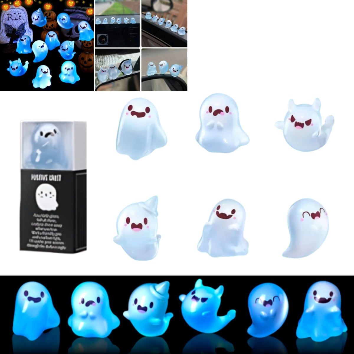 Halloween Mystery Glow-in-The-Dark Ghost Blind Box, Mini Luminous Ghost ...