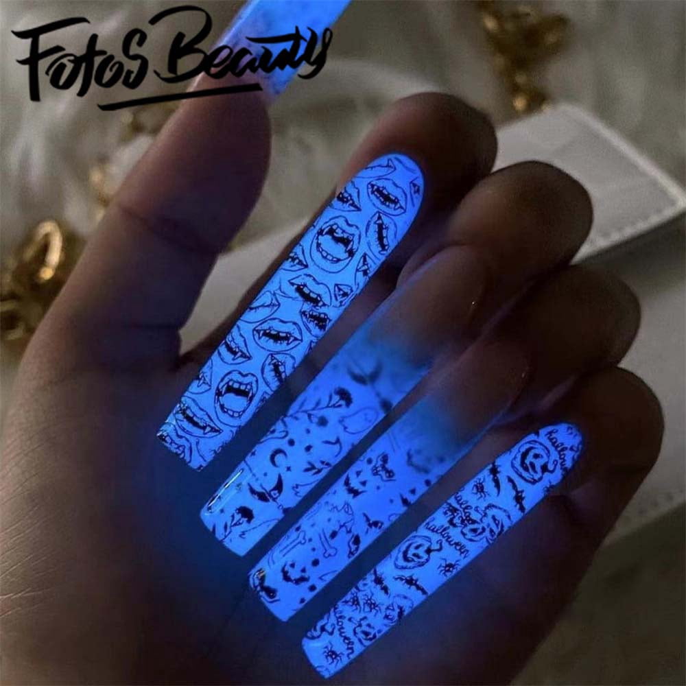 Halloween Nails-Fofosbeauty 24pcs Press on Nails, Artificial Acrylic ...