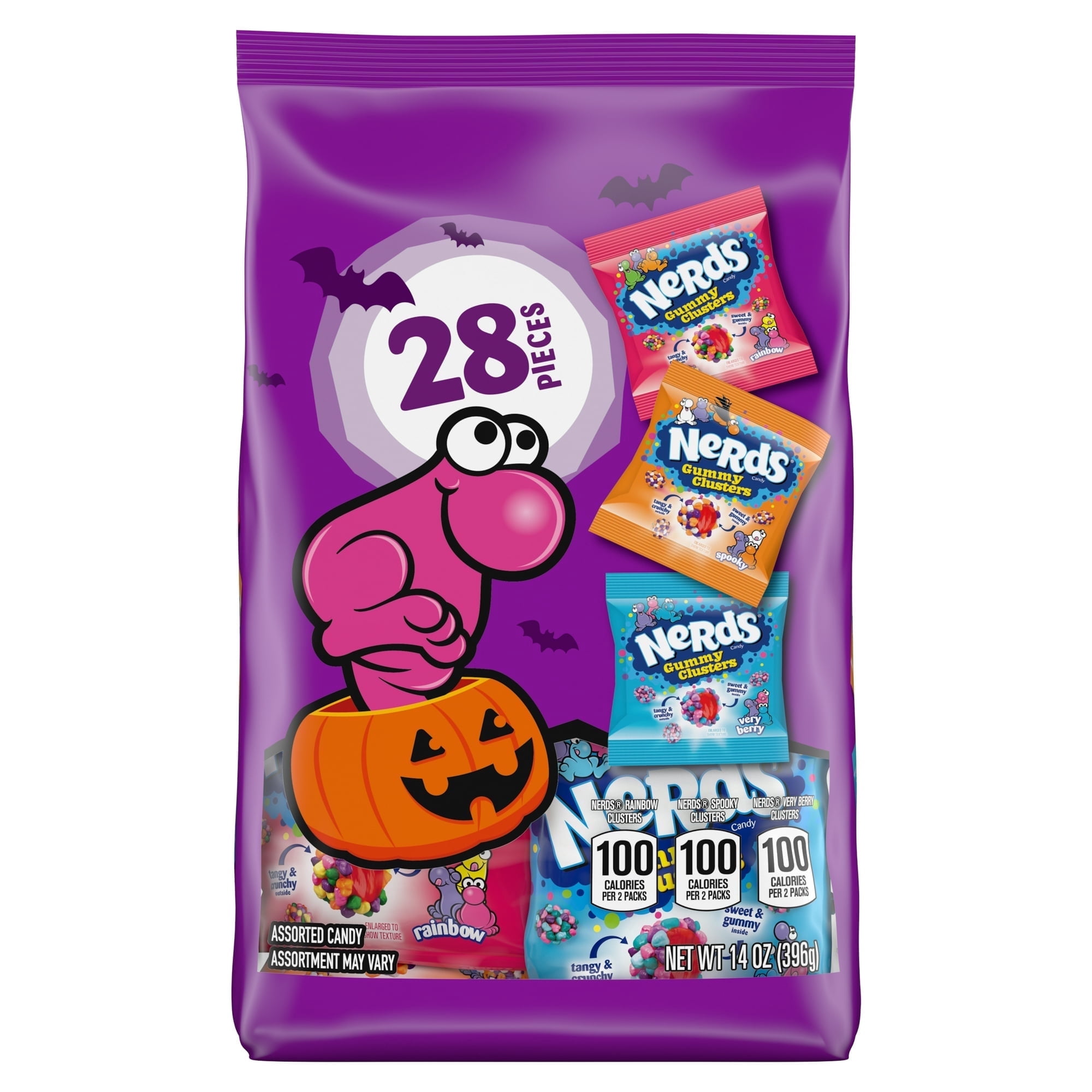 Halloween Nerds Gummy Clusters Trick-or-Treat Variety Bag, Spooky ...