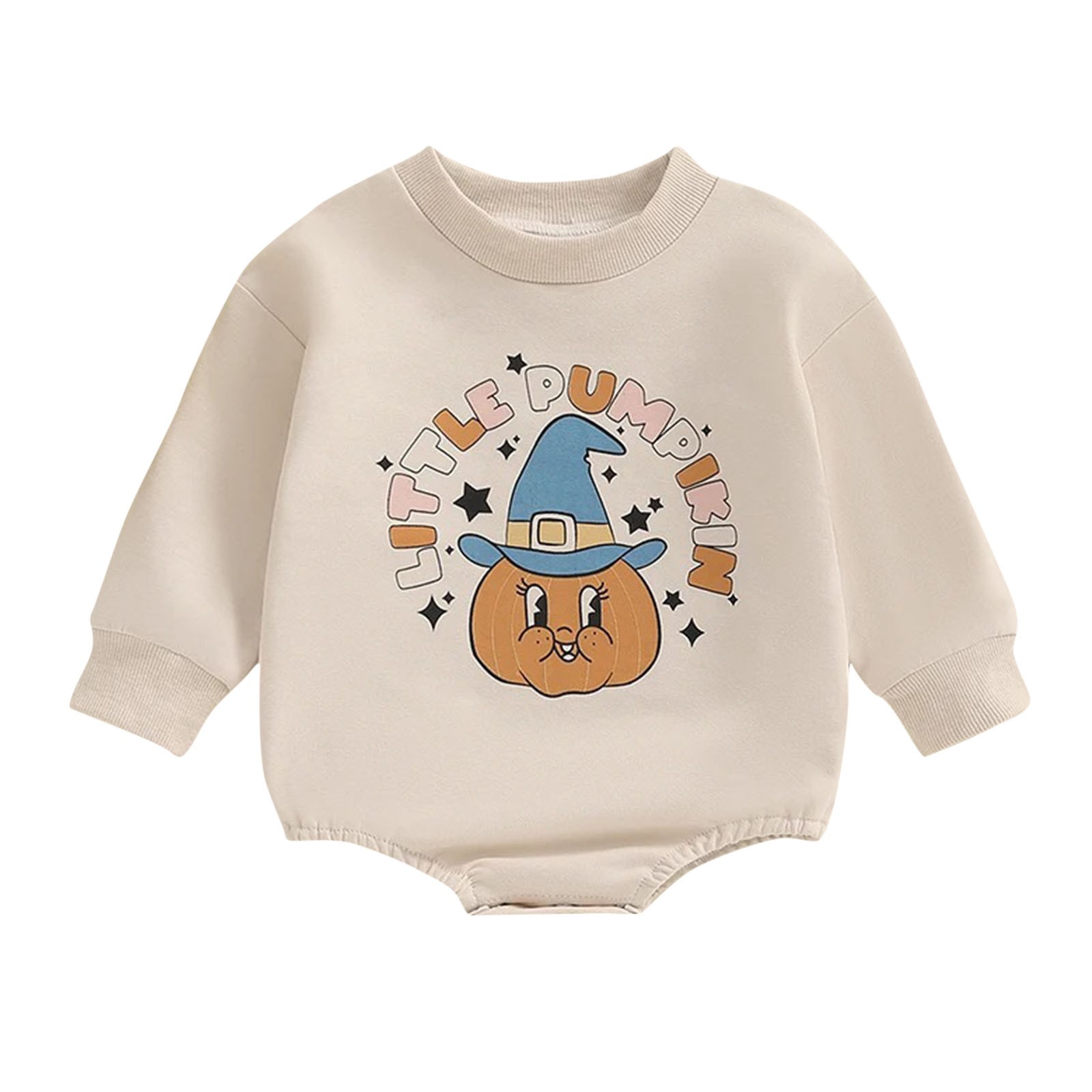 Halloween Newborn Baby Girl Outfit Pumpkin Sweatshirt Romper Long Sleeve Onesie Jumpsuit Infant ...