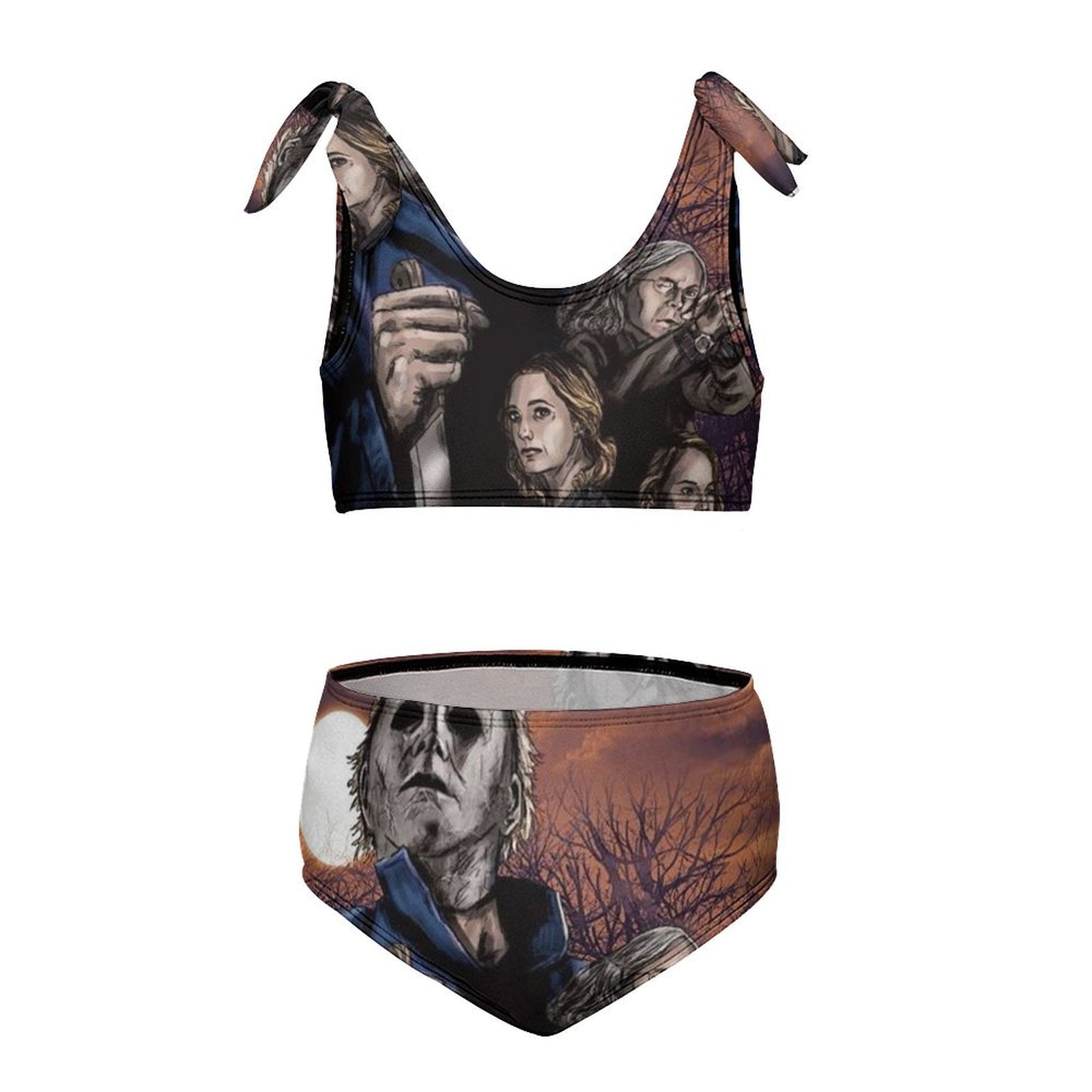Halloween Night Michael Myers Kid's Swimwear Two Piece Swimsuit Summer ...