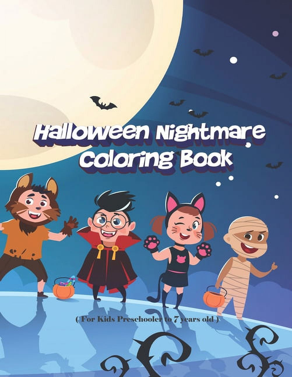 Halloween Nightmare Coloring Book: The Nightmare of Halloween Images to ...