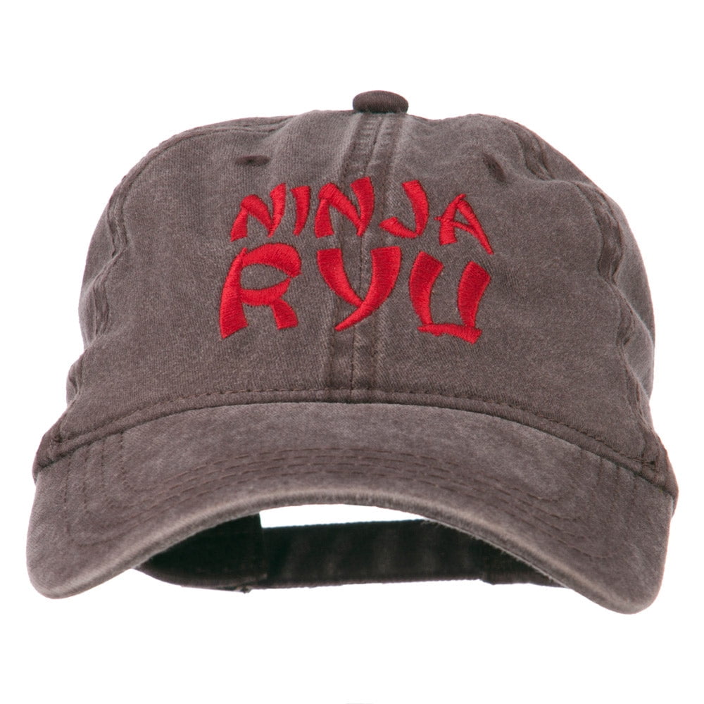 Halloween Ninja RYU Embroidered Washed Cap - Brown OSFM - Walmart.com
