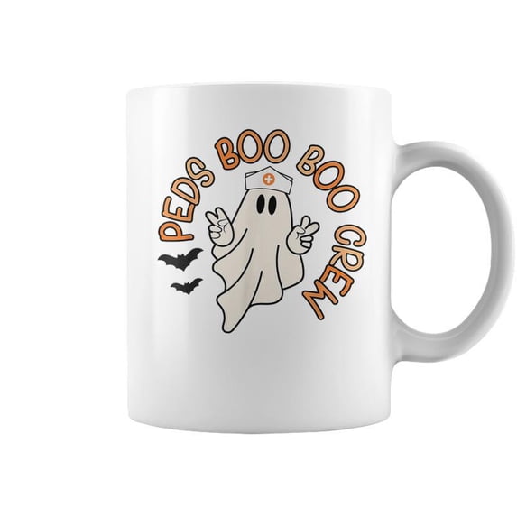 Halloween Nurse Peds Boo Boo Crew Pediatric Nurse Ghost Fall Coffee ...