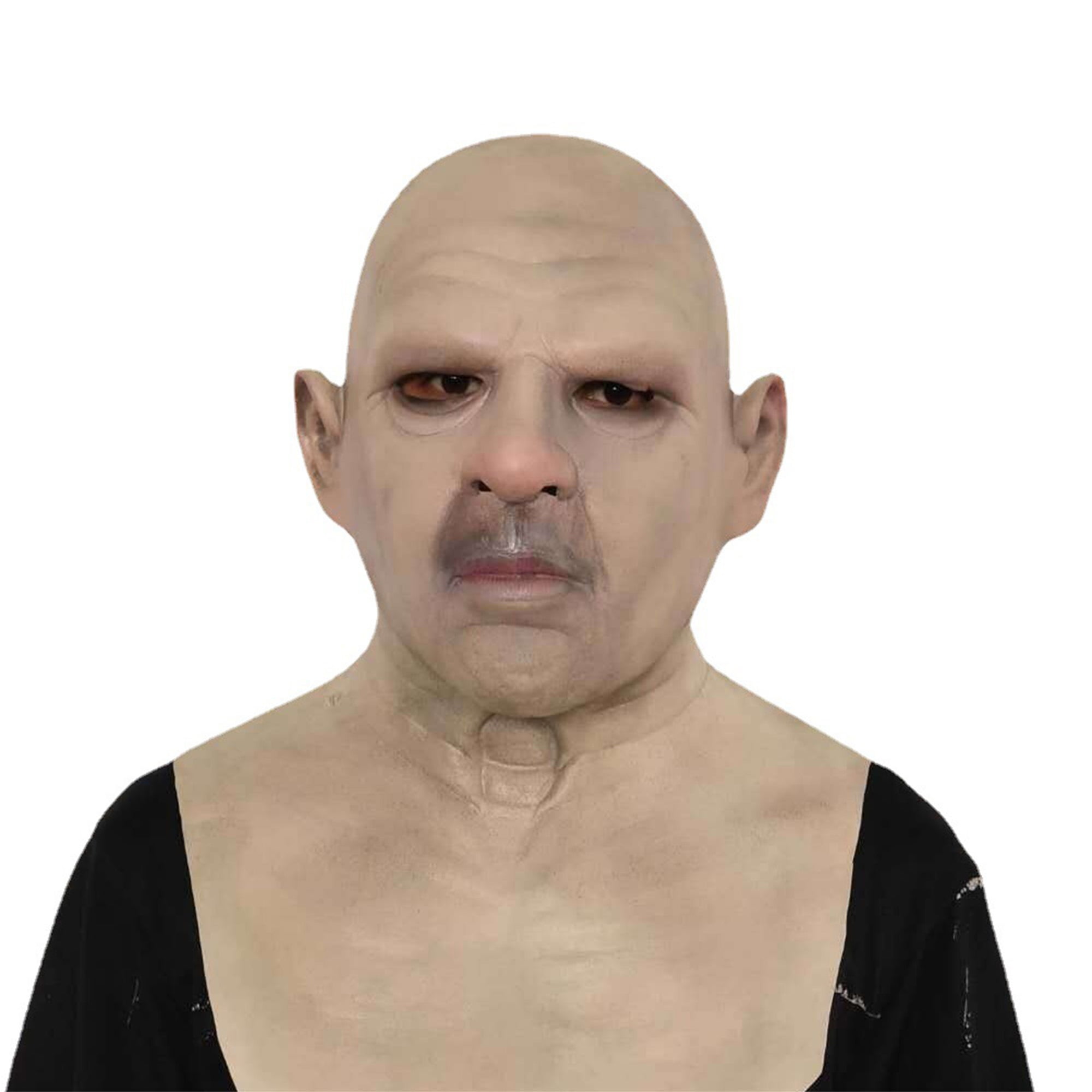 Halloween Old Man Masks Face Old Grandpa Shaped Mask, Realistic Latex ...