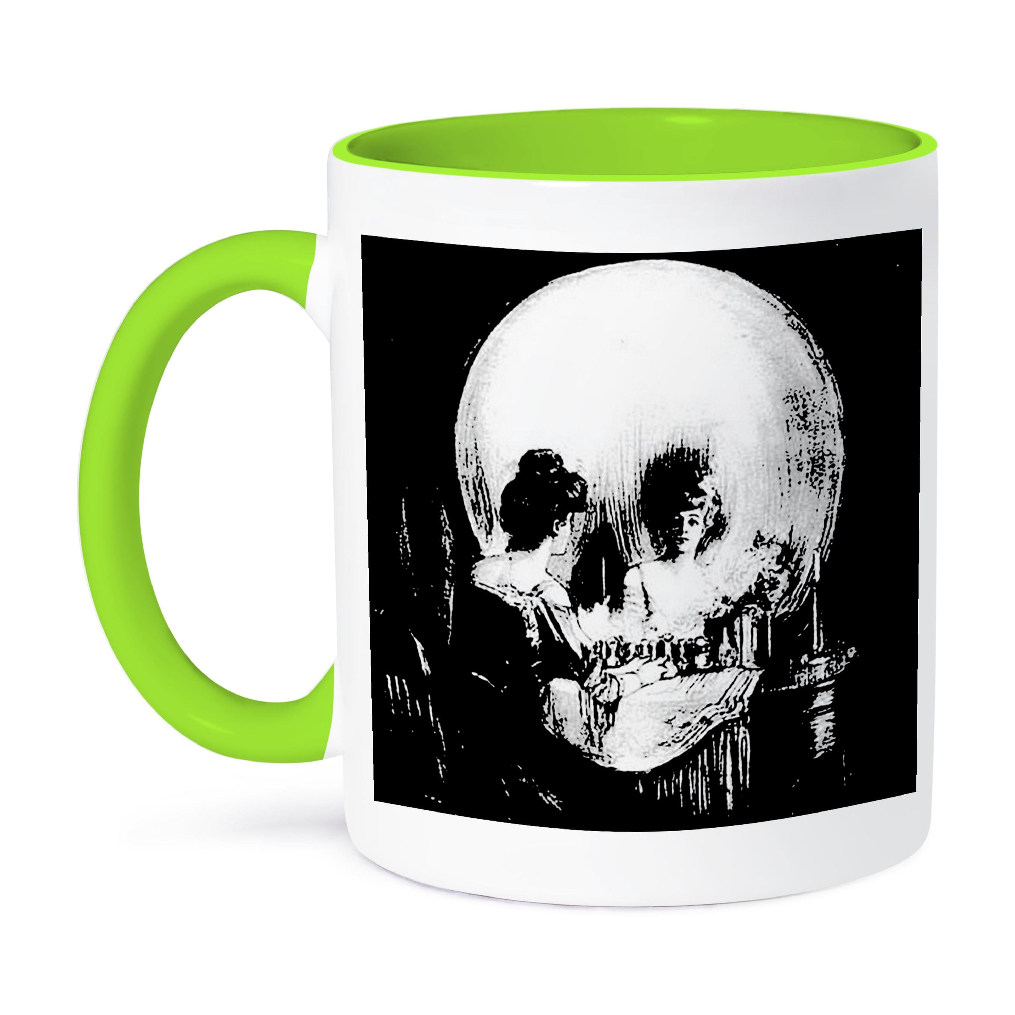 3dRose, Halloween Optical Illusion, 15oz Two-Tone Green Mug - Walmart.com