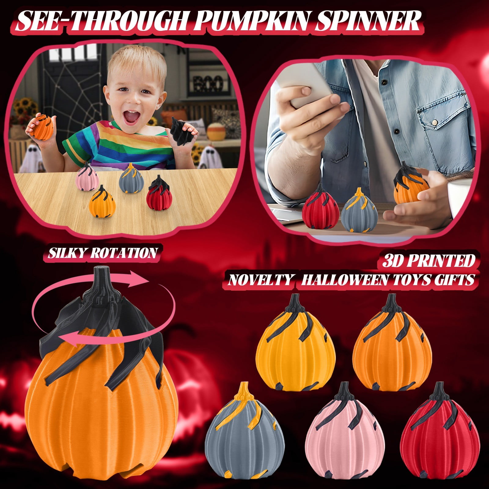 Halloween Optical Illusion Fidget Toy, A 3D Printed Decompression ...