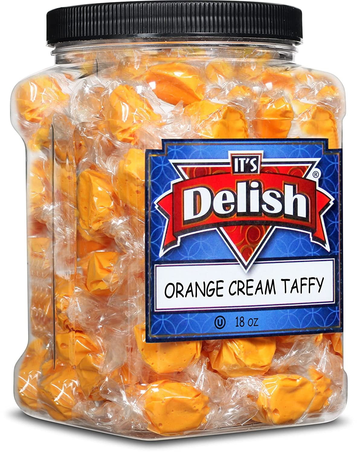 Halloween Orange Cream Taffy Chews by It's Delish, 18 OZ Jumbo ...