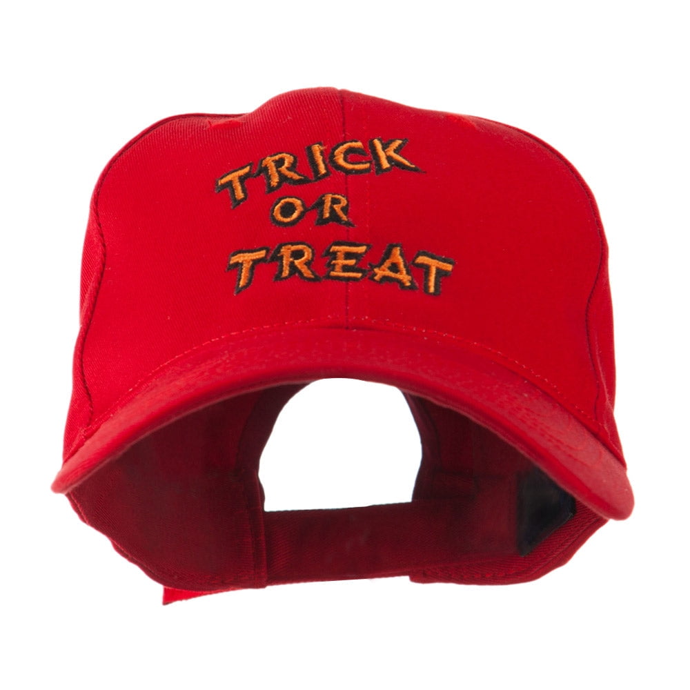 Halloween Orange Trick or Treat Embroidered Cap - Red OSFM - Walmart.com
