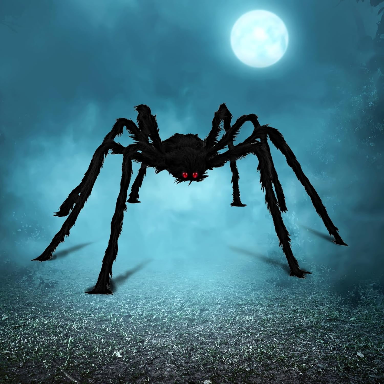 Halloween Outdoor Decorations Hairy Spider, Scary Giant Spider Fake ...