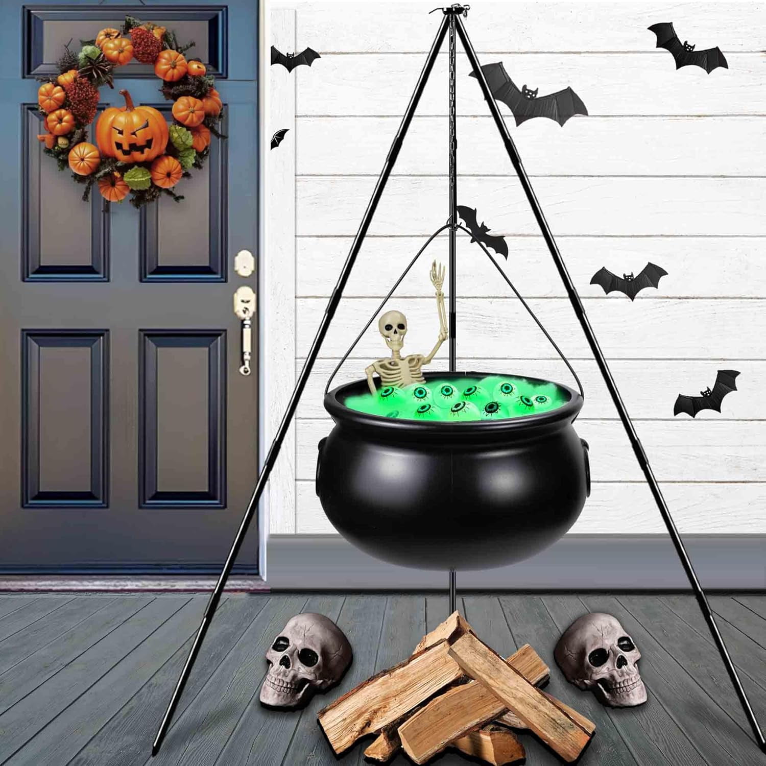Halloween Outdoor Decorations, Witches Cauldron for Yard Decorations ...
