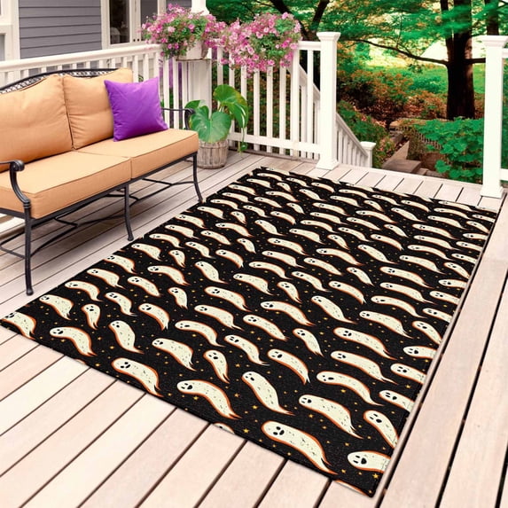 Halloween Outdoor Rug 3x5 Ft, Non Slip Washable Area Rug, Fall Cute ...