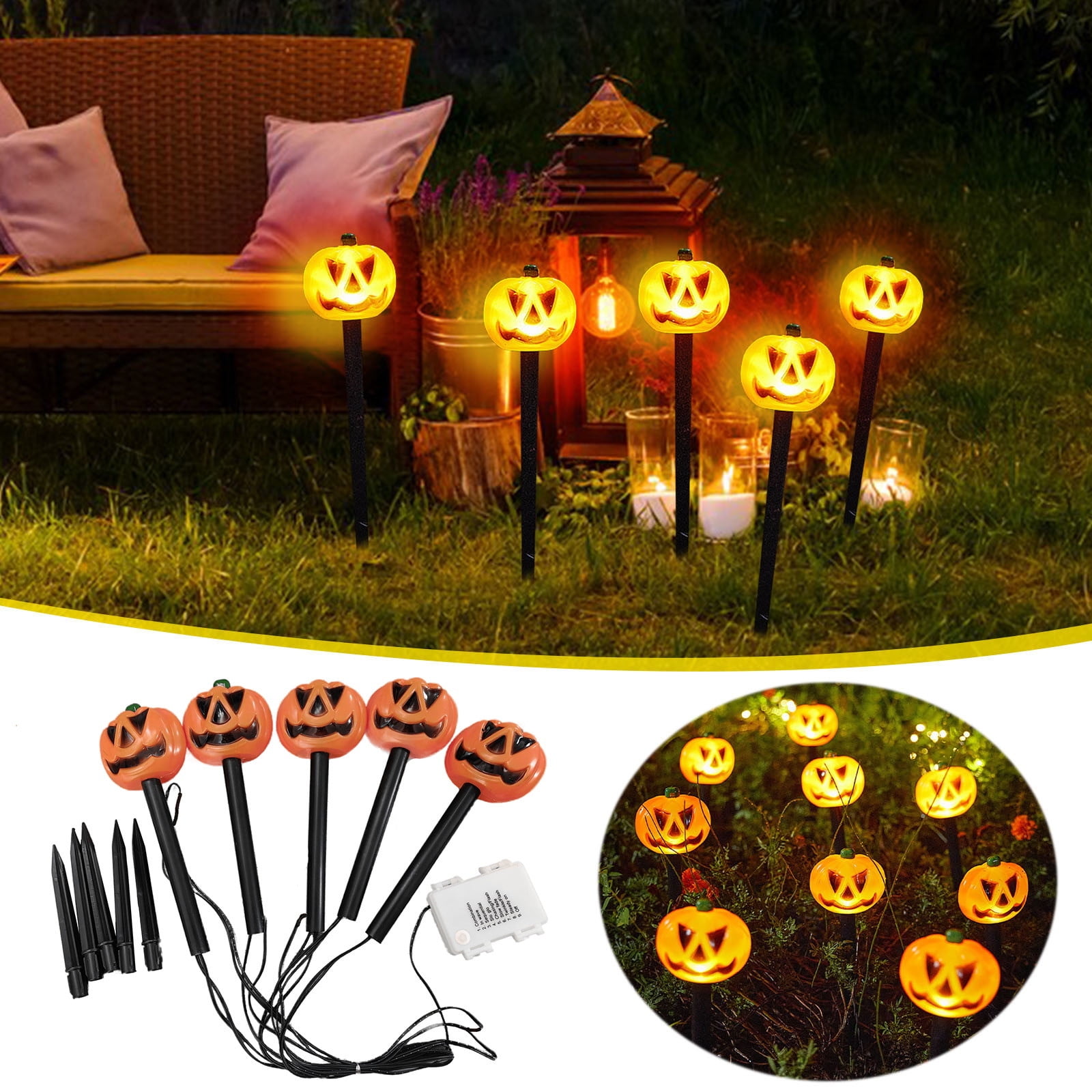 Halloween Outdoor Squash Lawns Ground Lamp,decorative Light Garden ...
