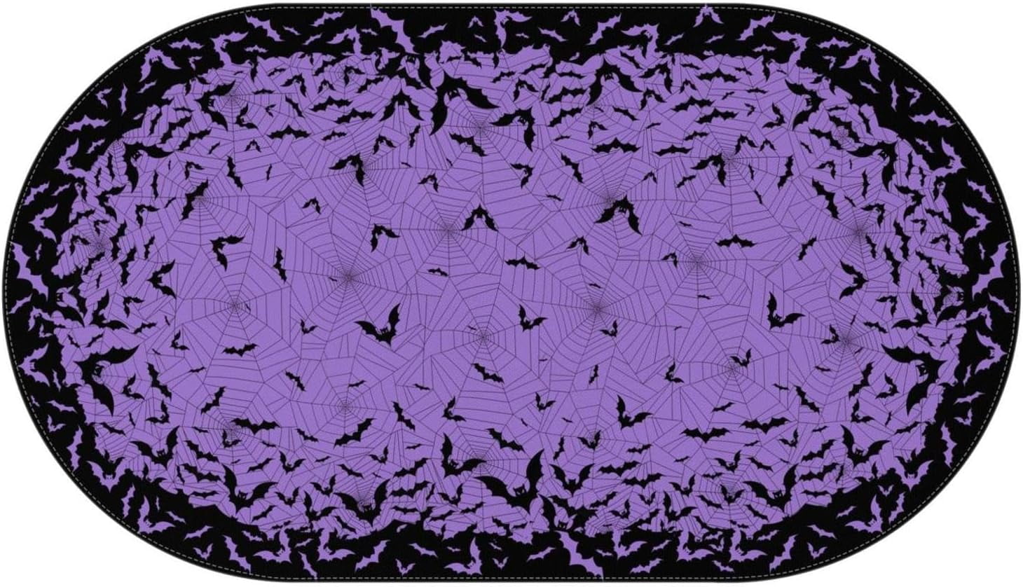 Halloween Oval Tablecloth 60×102 Inch,Halloween Purple Tablecloths ...