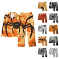 Halloween Pajamas Women 2025 Long Sleeve Button Lapel Sleep Shirt and ...