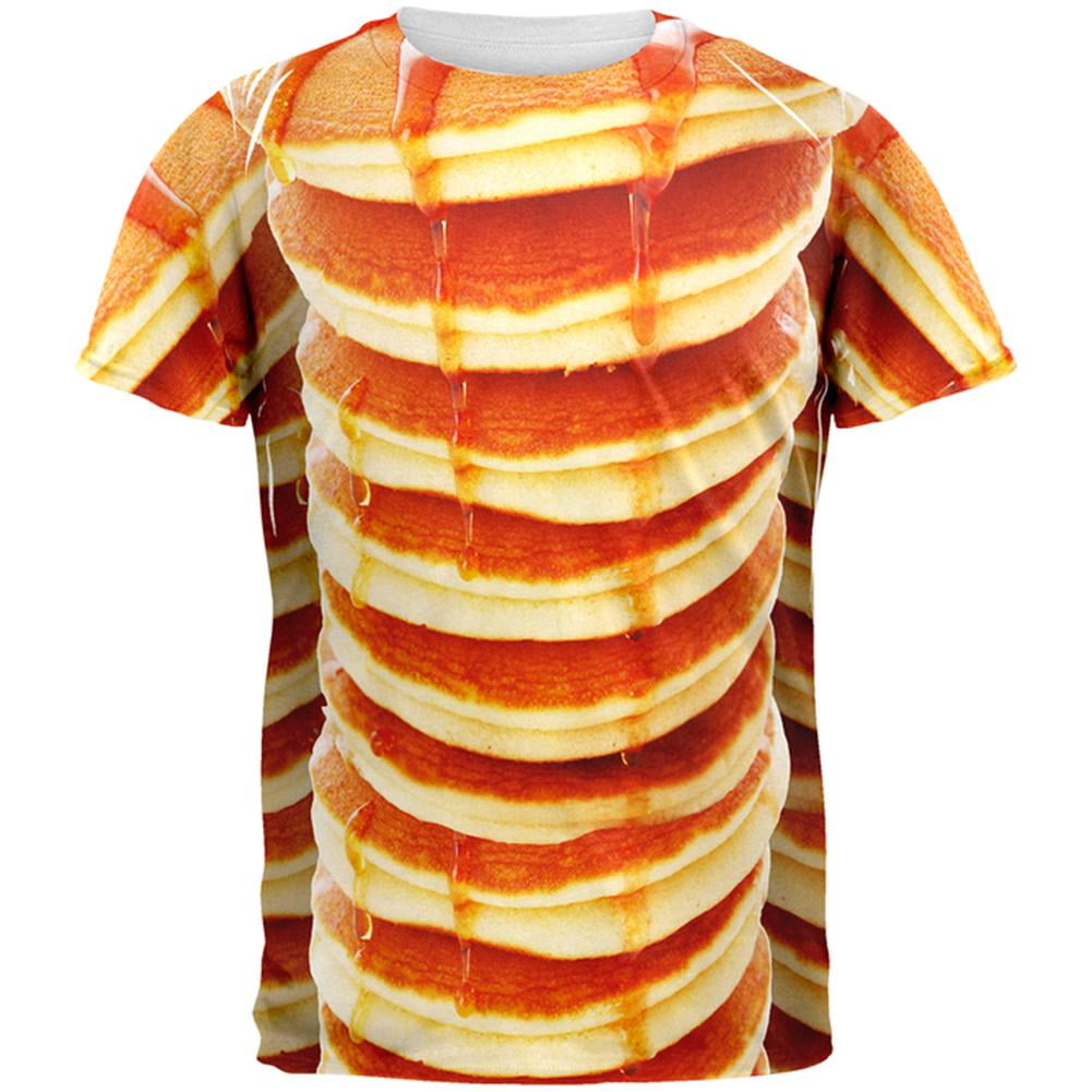 Halloween Pancakes and Syrup Breakfast Costume All Over Mens T Shirt ...