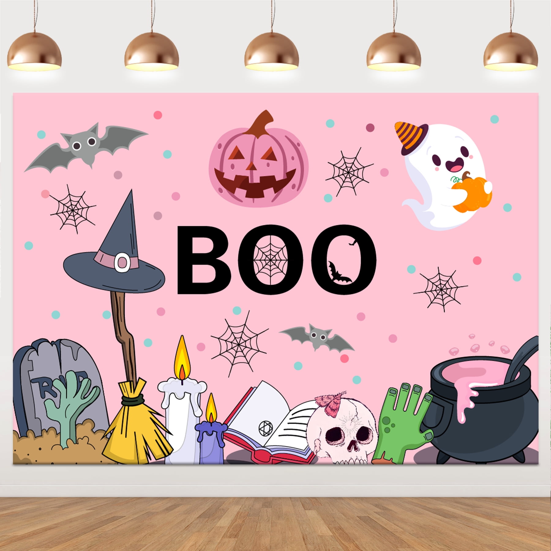 Halloween Party Backdrop Birthday Decorations for Boys and Girls Ghost ...